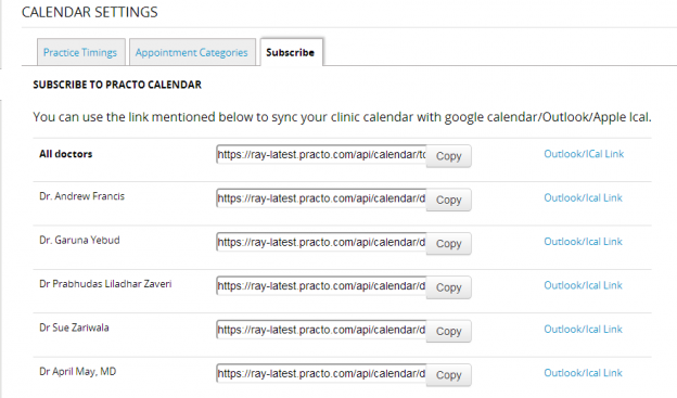 Sync your Calendar | Practo Product News